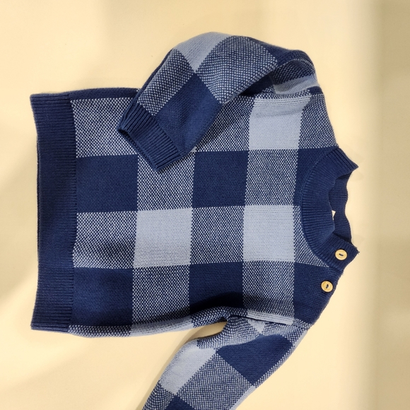 H&M | Shirts & Tops | Hm 218m Blue Checkered Sweater | Poshmark